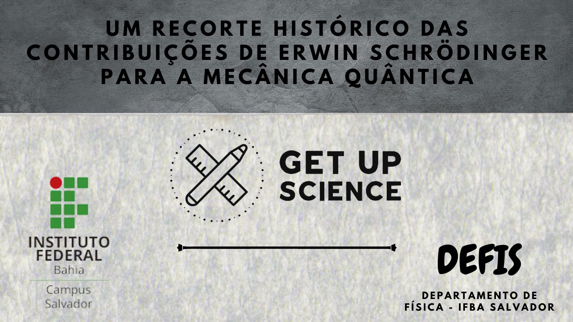 Um recorte histórico das contribuições de Erwin Schrödinger para a ...